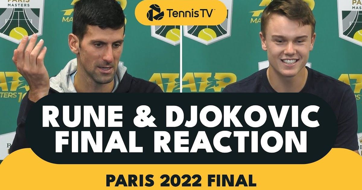 Holger Rune and Novak Djokovic react to epic Paris final