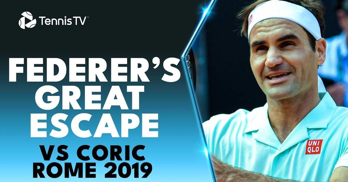 Federer's great escape vs Coric in Rome