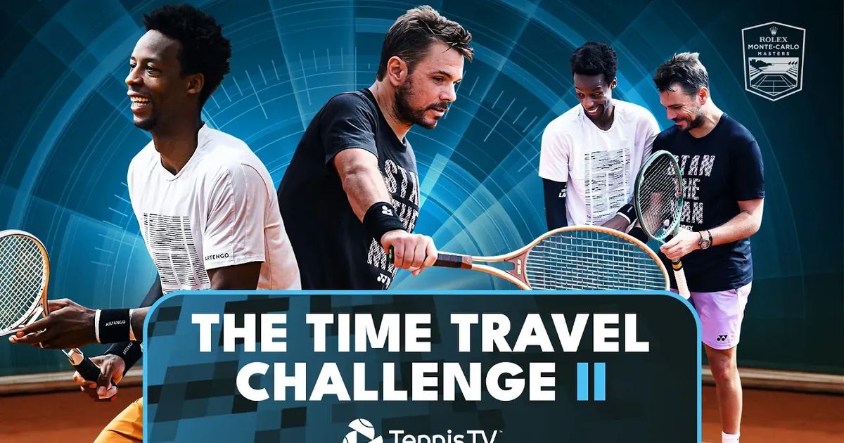 Wawrinka & Monfils take the Time Travel Challenge